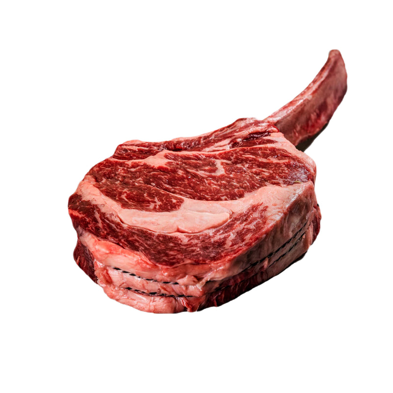 Wagyu Tomahawk Ribeye Rib Steak 100% Grass Fed Grass Finished Pasture ...